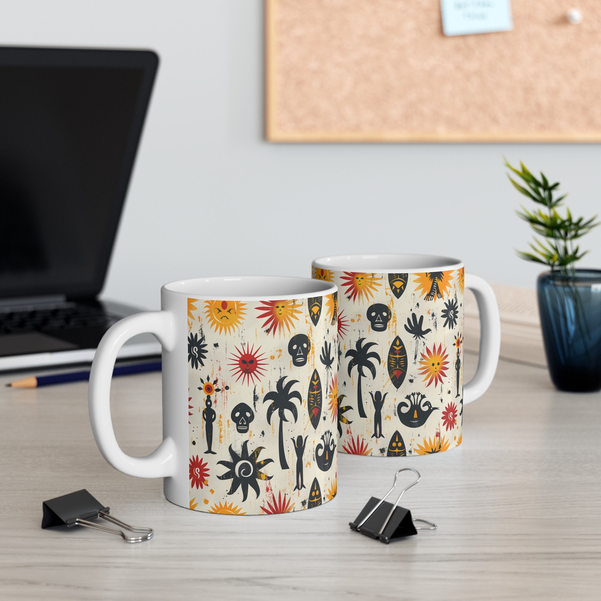 Latin American Tribe Inspired Patterns Mug Aztec Design Tea Cup Inca ...