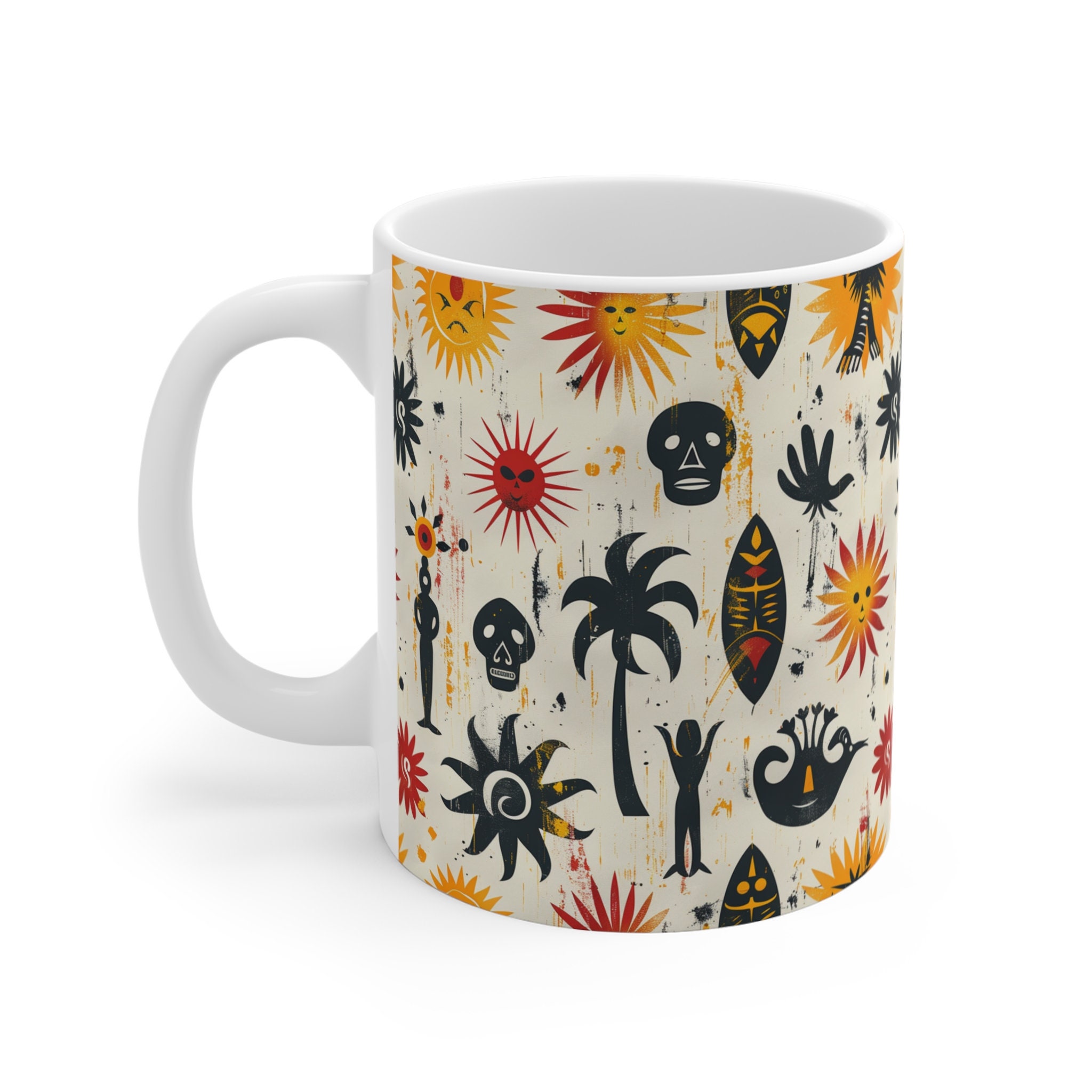 Latin American Tribe Inspired Patterns Mug Aztec Design Tea Cup Inca ...