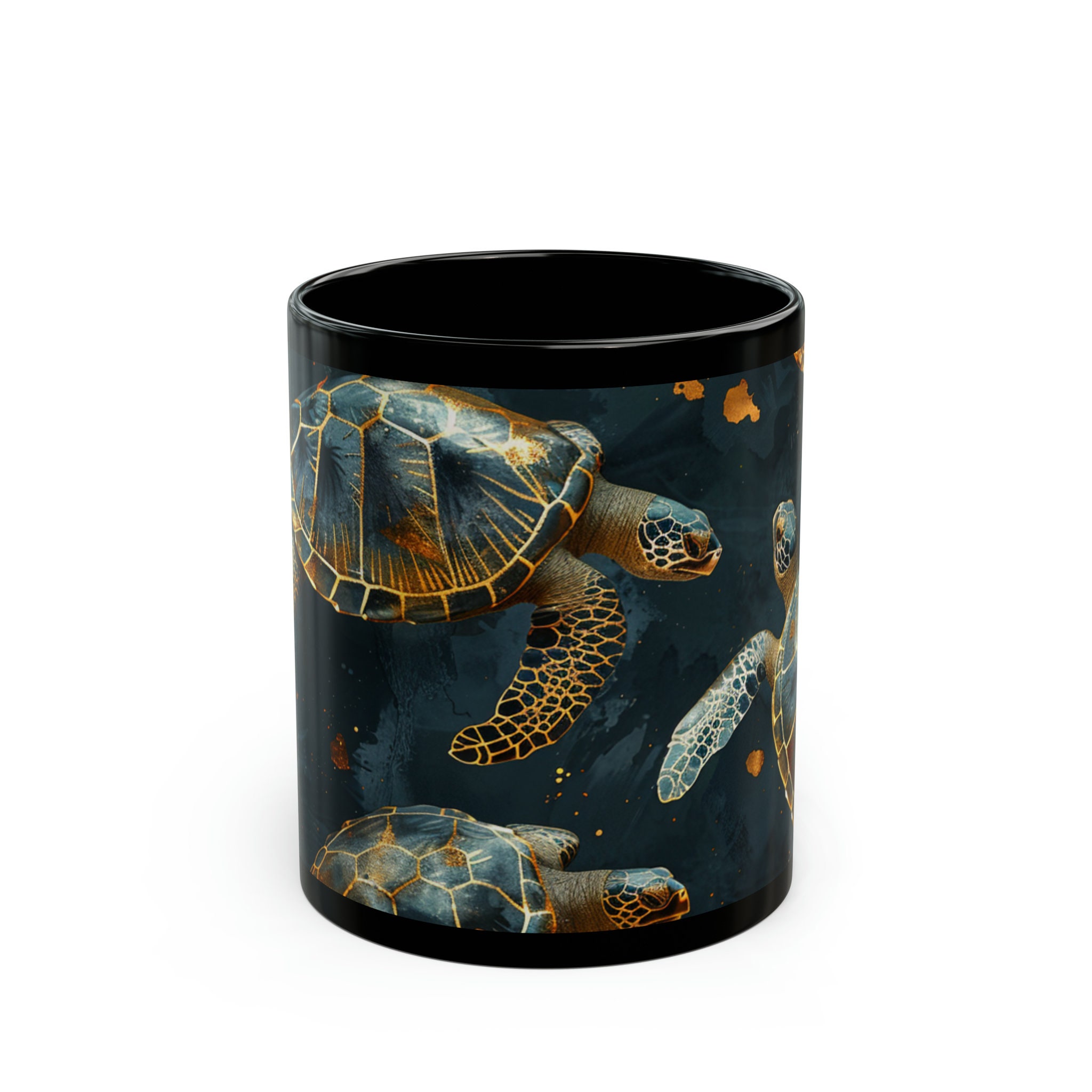 Coastal Coffee Mug Oceanlife Tea Cup Manatee Mug Fish Art Mug Unique ...