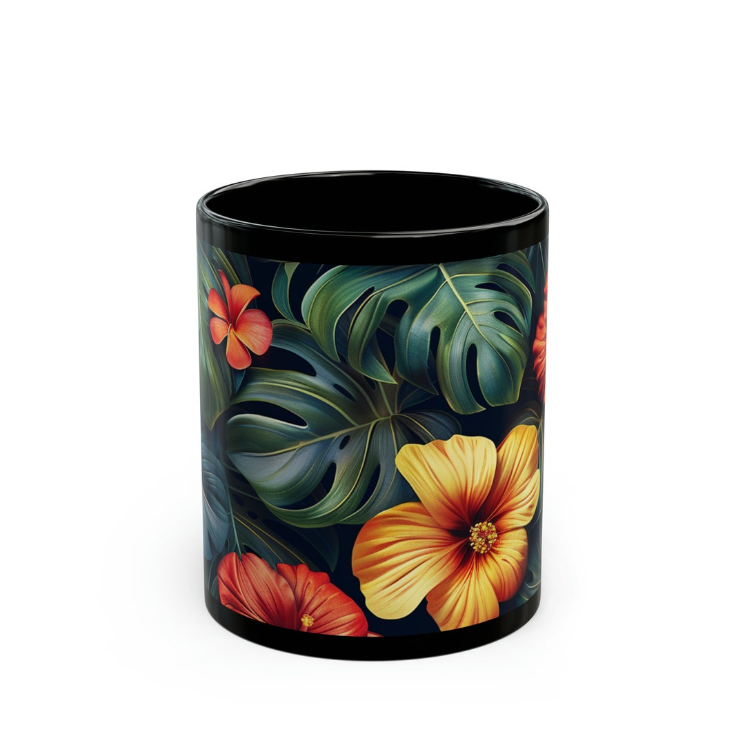 Tropical Coffee Mug Tropics Tea Cup Blossom Flower Cute Tropicana ...