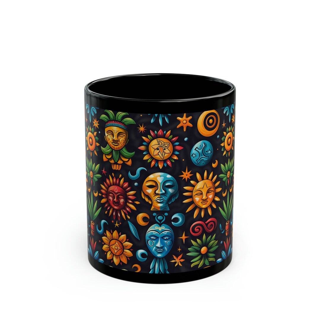 Latin American Tribe Inspired Patterns Mug Aztec Design Tea Cup Inca ...