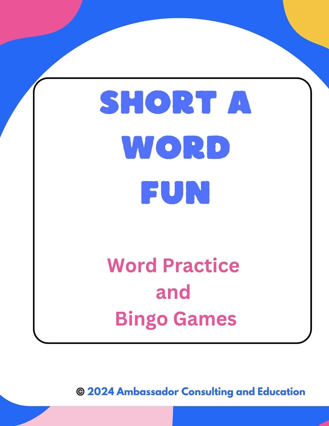 Short A Word Fun and Bingo Games Set - Etsy