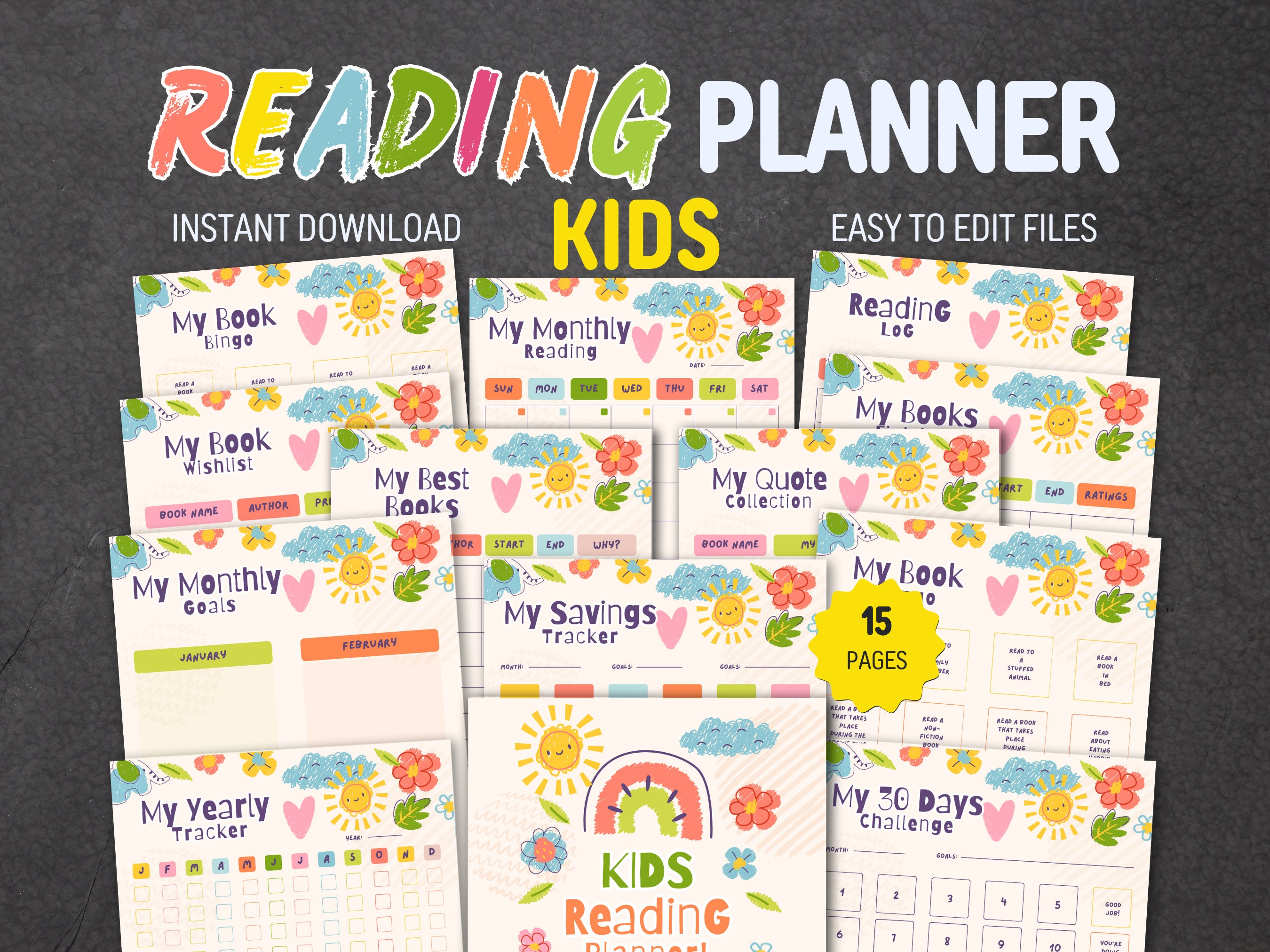 Productive Reading Planner Homeschool Screen Free Toddler Activity ...