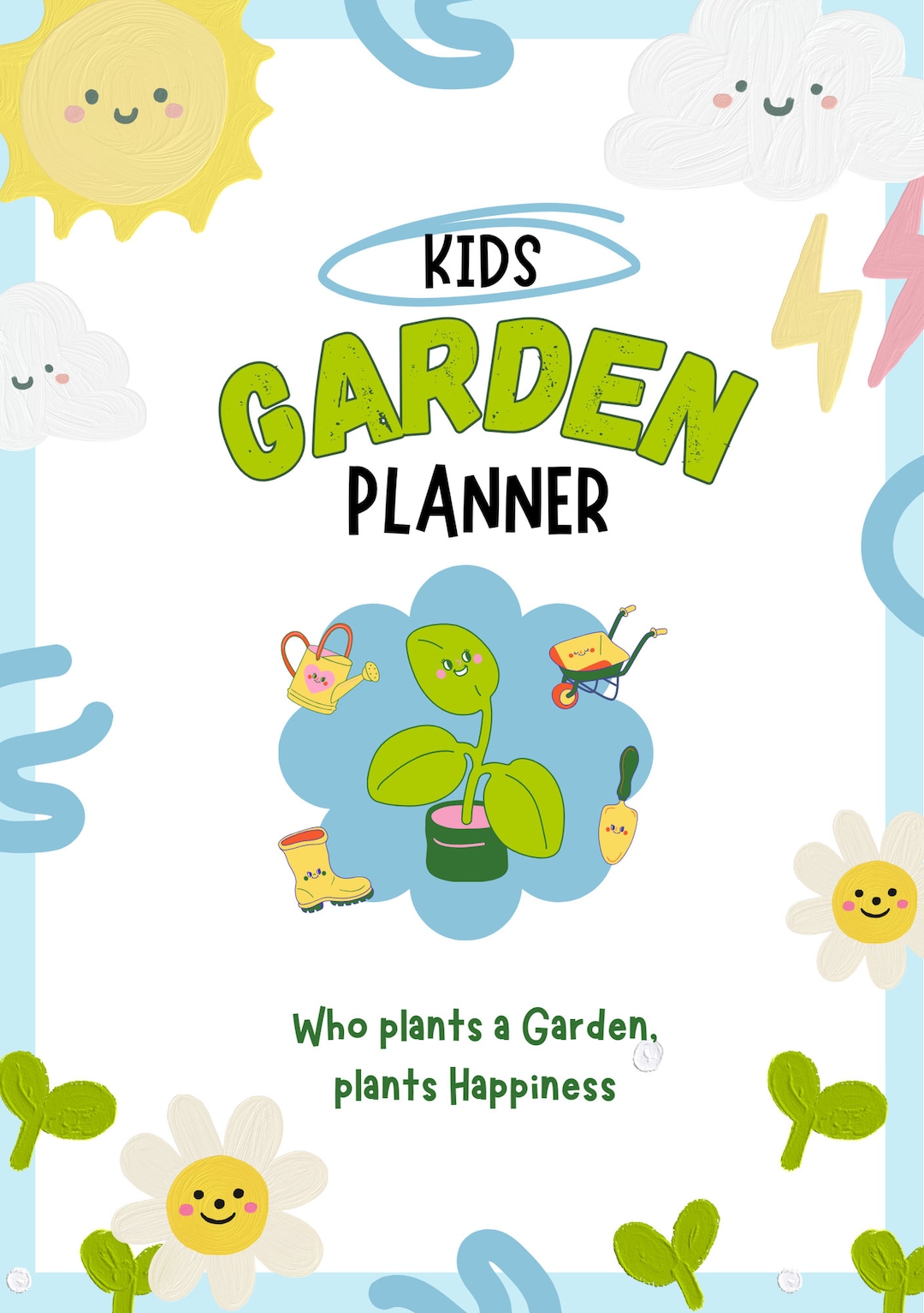 Kids Gardening Planner Printable, Garden Organizer, Gardening Activity ...