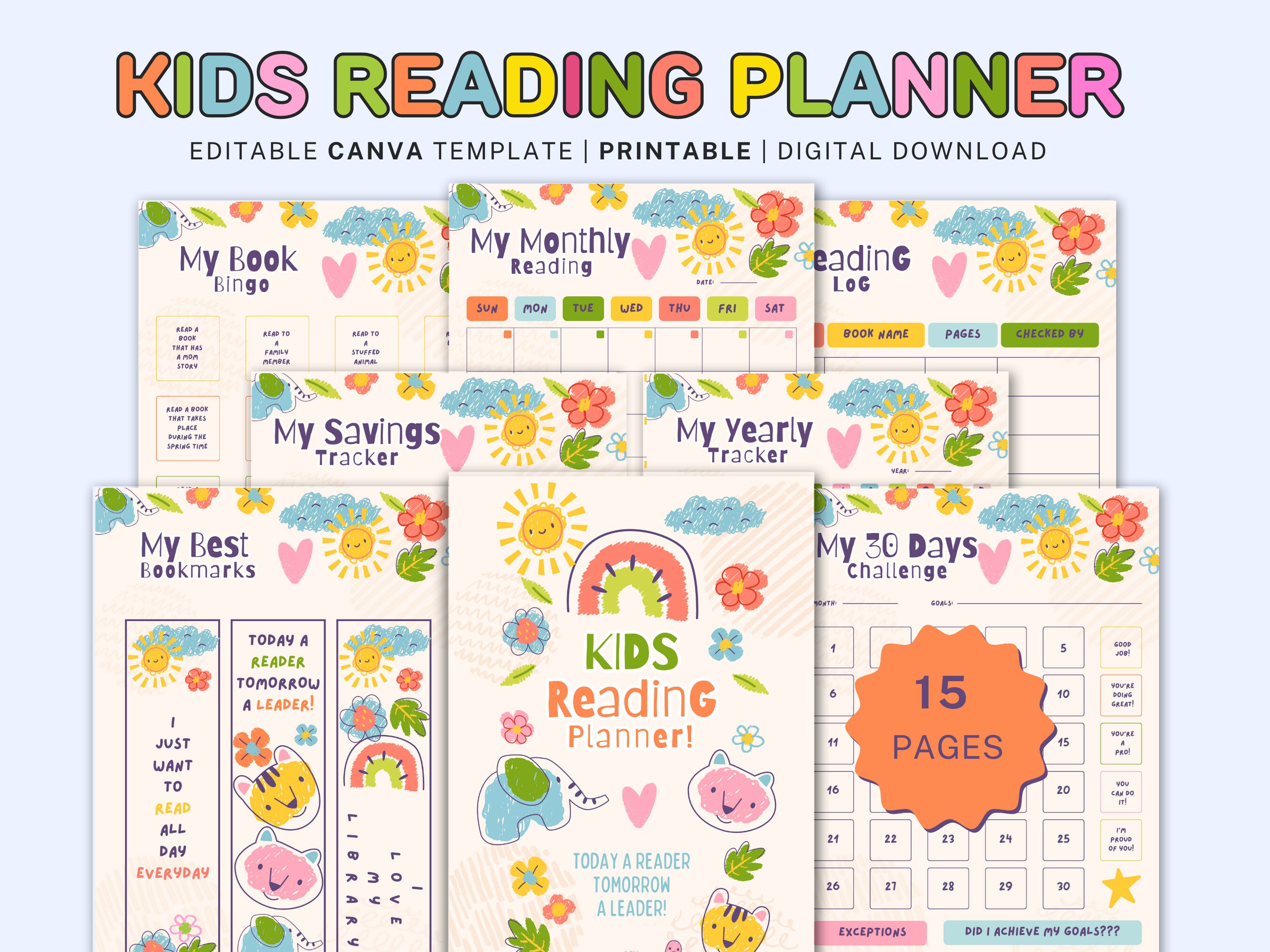 Productive Reading Planner Homeschool Screen Free Toddler Activity ...