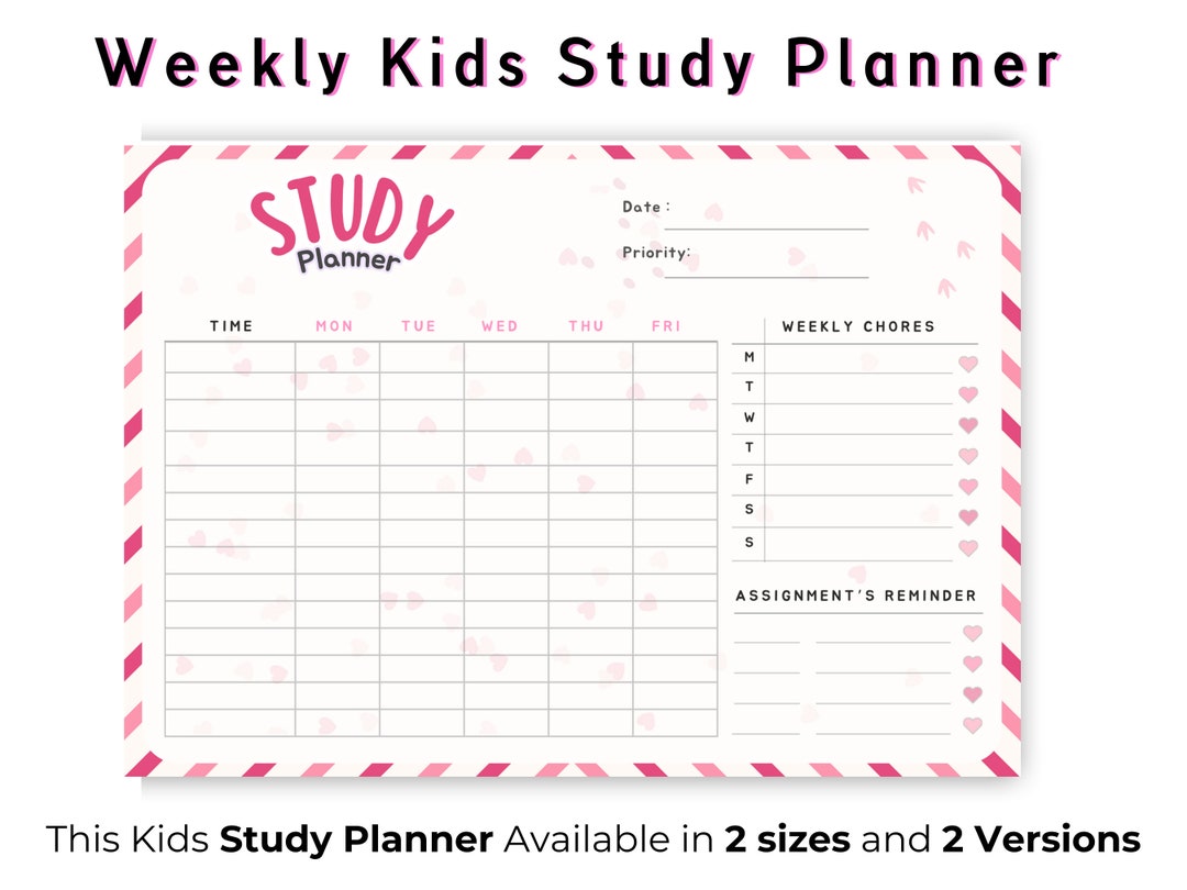 Winter Editable Weekly Dinosaur Kids Study Planner, Daily Routine and ...