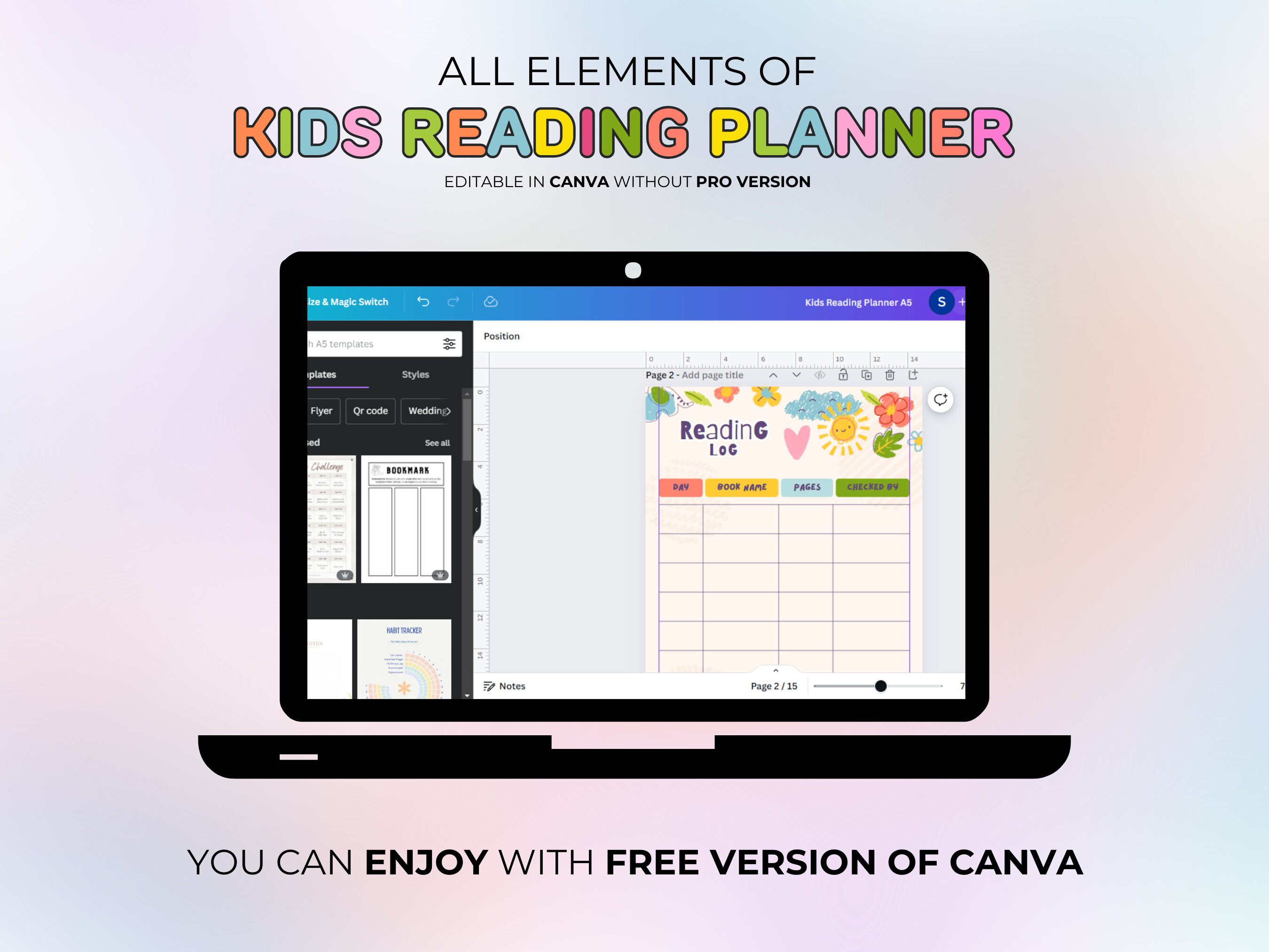 Productive Reading Planner Homeschool Screen Free Toddler Activity ...
