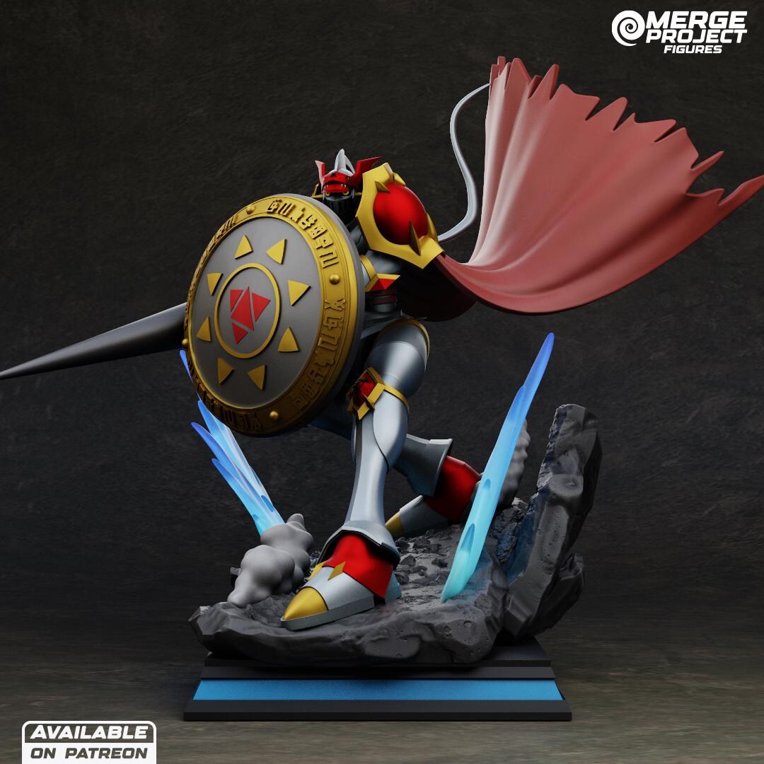 Gallantmon (unpainted) | Full Sized Model | Statue-merge Project ...