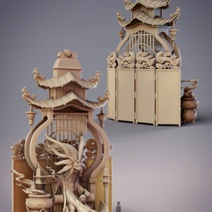 Katsuhito, Ryujin Axolotl Dragon Miniature statue 240mm D&D Cobramode ...