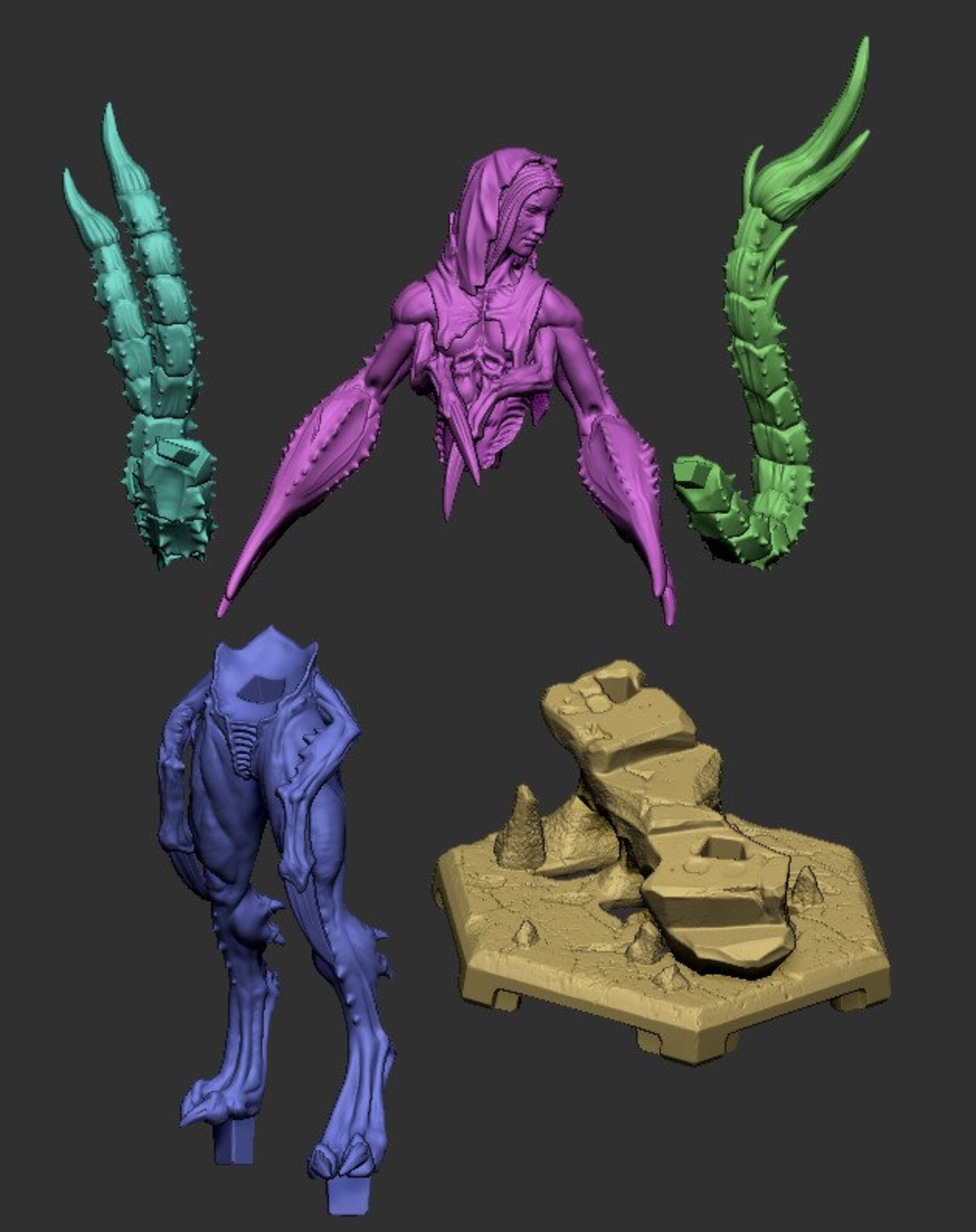 Najra Scorpioness 3D Miniature 32mm D&D Dragun Studios Tabletop RPG ...