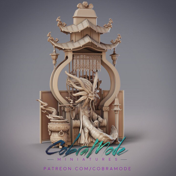 Katsuhito, Ryujin Axolotl Dragon Miniature statue 240mm D&D Cobramode ...