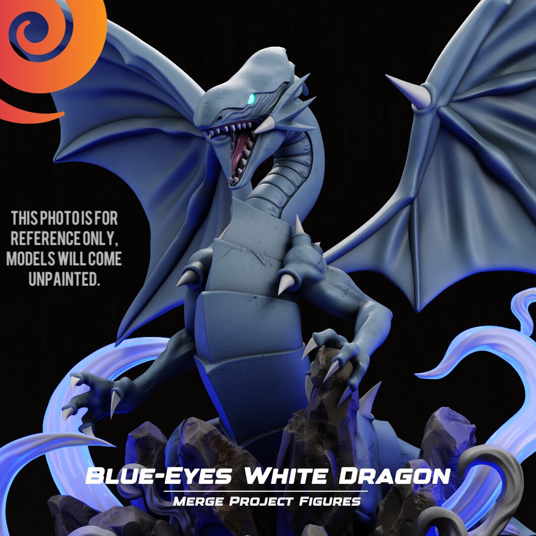 Blue Eyes White Dragon Statue-merge Project Figures Tabletop Wargame Miniature - Etsy Australia