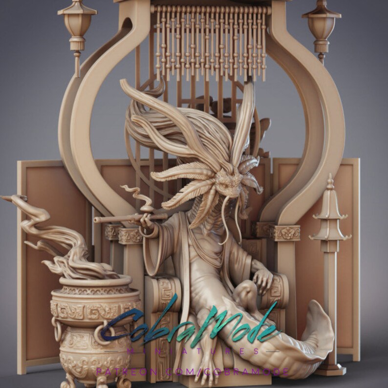 Katsuhito, Ryujin Axolotl Dragon Miniature statue 240mm D&D Cobramode ...