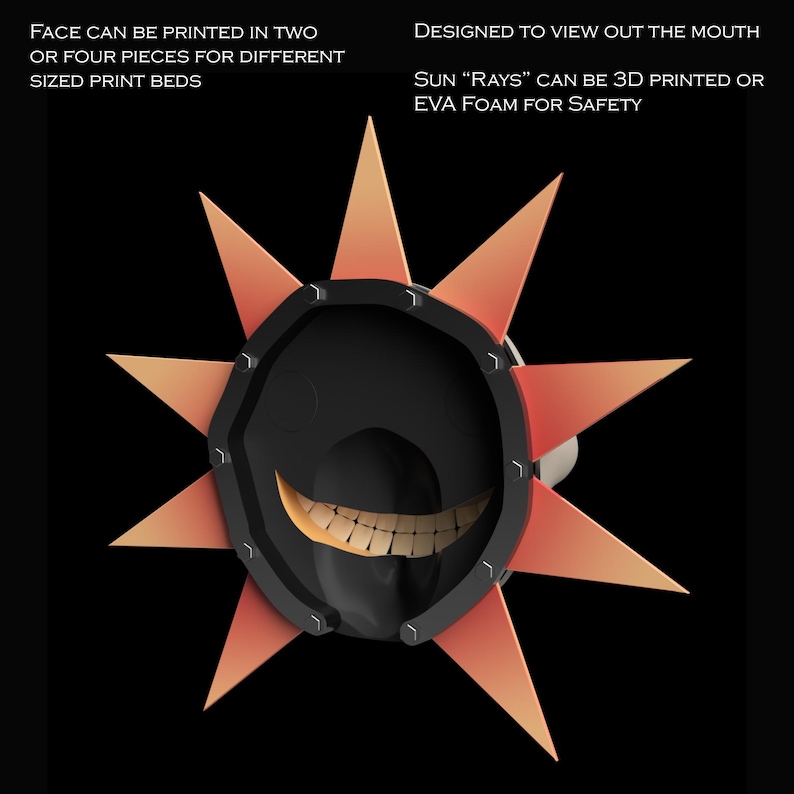 FNAF Inspired Sun/moon Mask STL 3D Model for 3D Printing and Cosplay ...