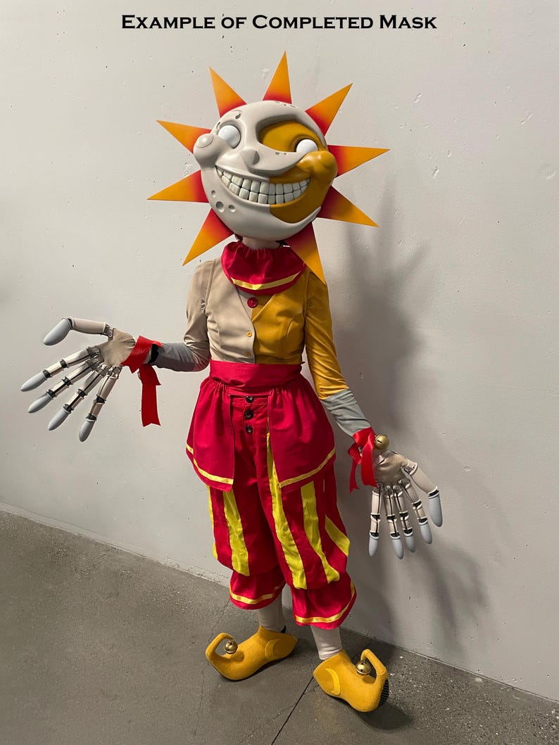 FNAF Inspired Sun/moon Mask STL 3D Model for 3D Printing and Cosplay ...