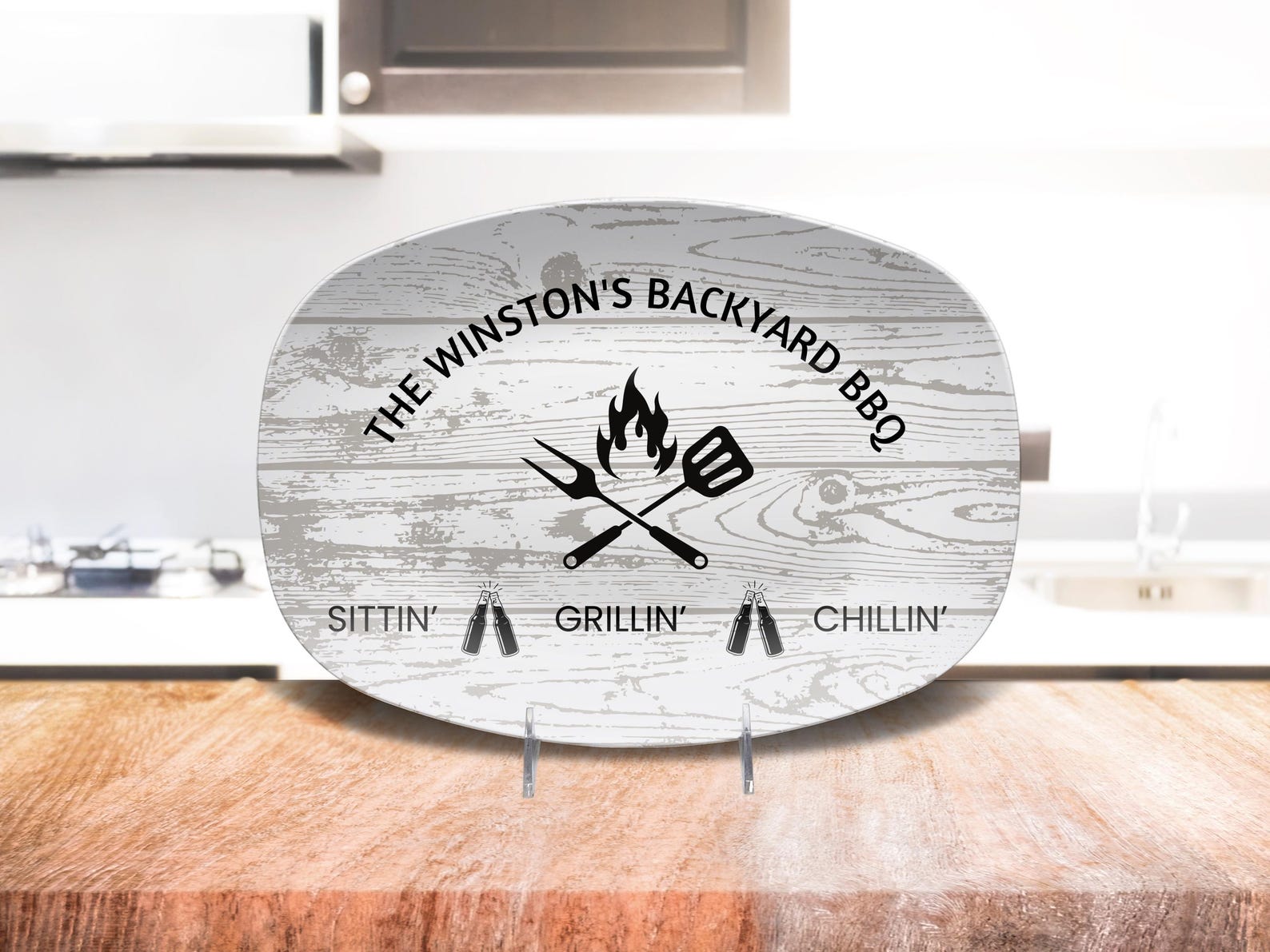Custom Grilling Platter Personalized BBQ Platter Gift Grill Plate for ...