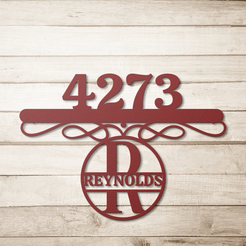 Custom Metal Address Sign for House, Metal House Number, Address Plaque ...