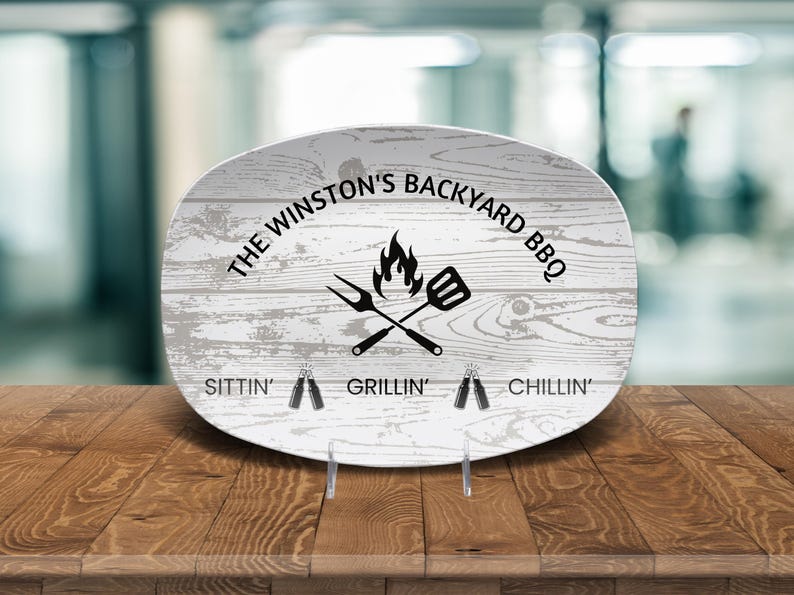 Custom Grilling Platter Personalized BBQ Platter Gift Grill Plate for ...