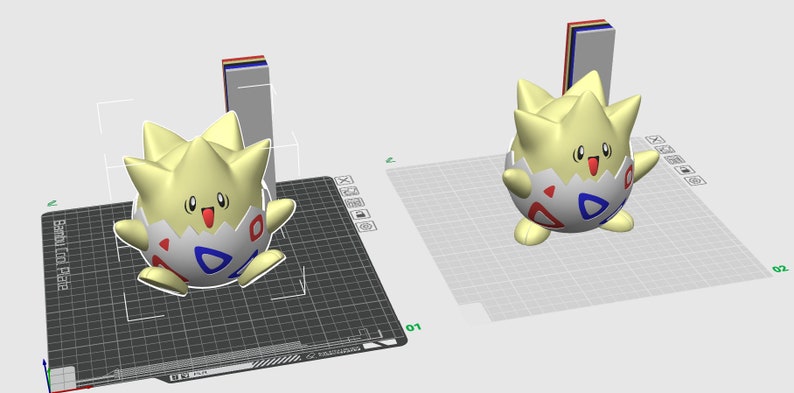 Cute Togepi Edition 3mf and STL Files (coloured) - Etsy