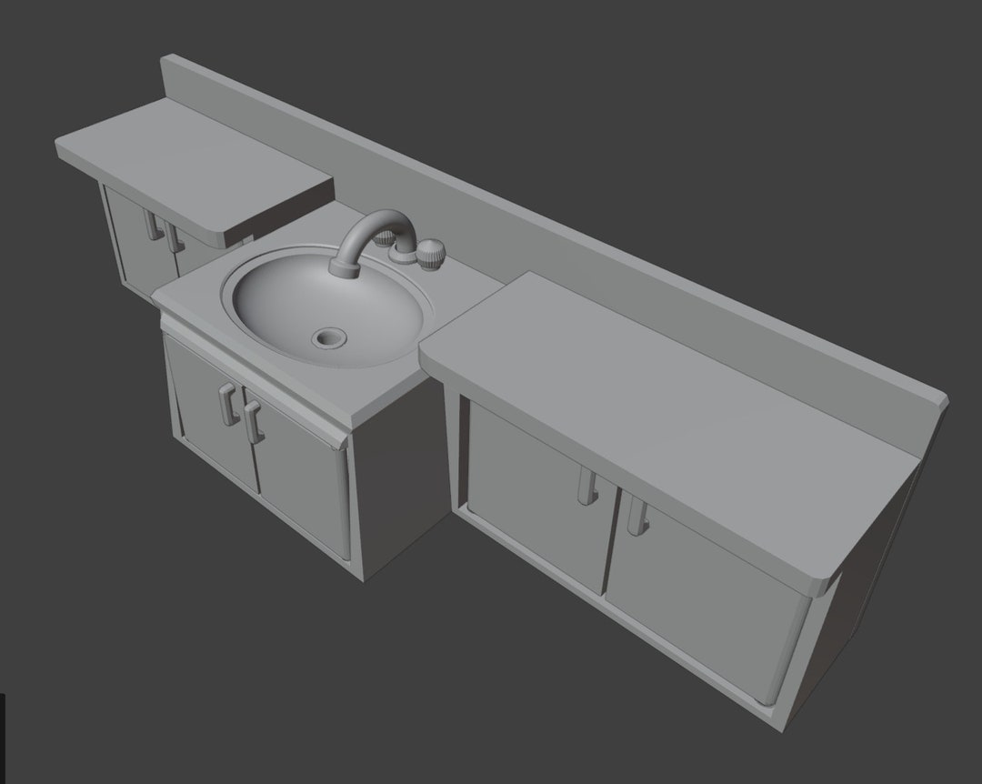 Mini Sink and Counter 3D Print STL Pack - Etsy