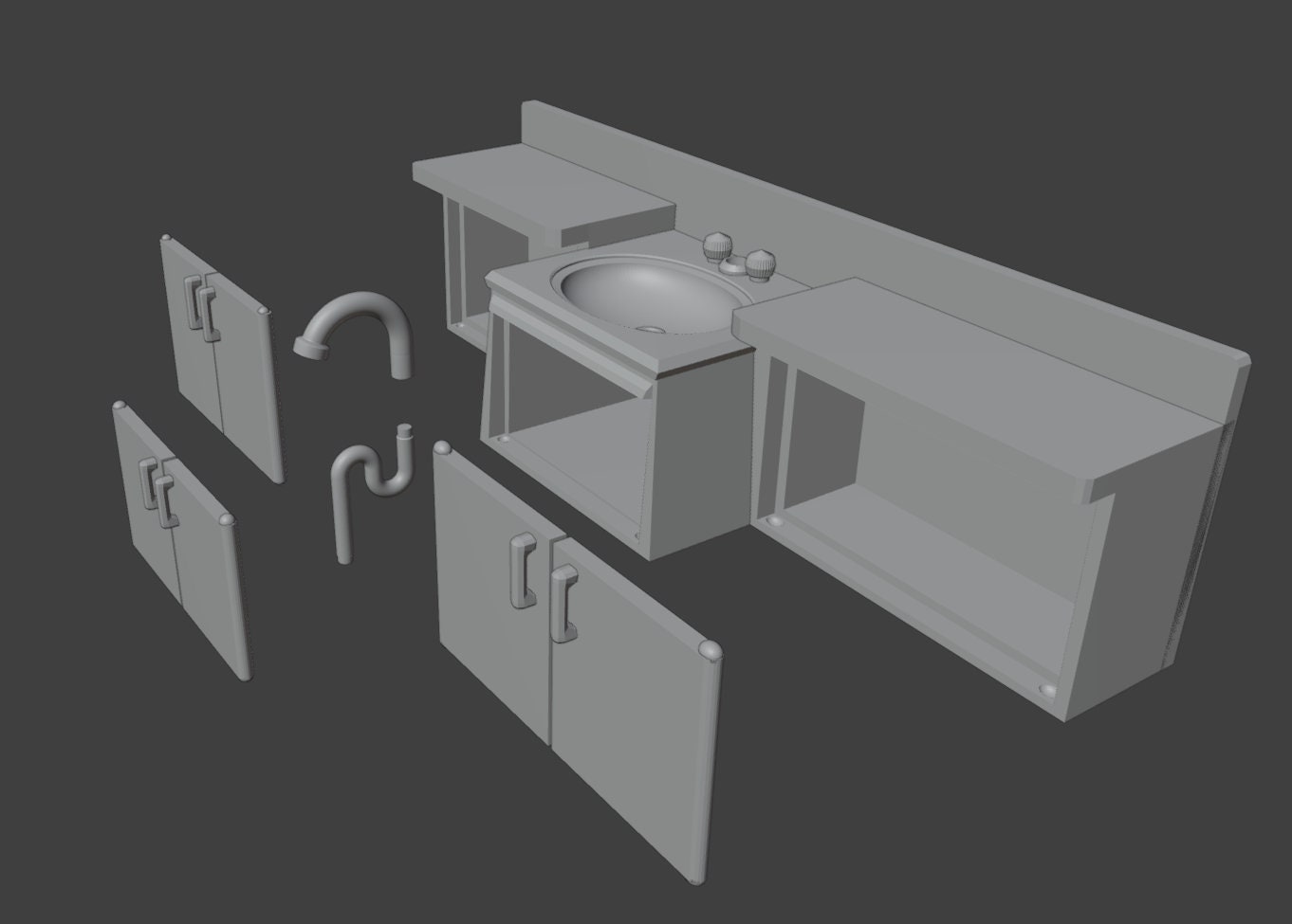 Mini Sink and Counter 3D Print STL Pack - Etsy