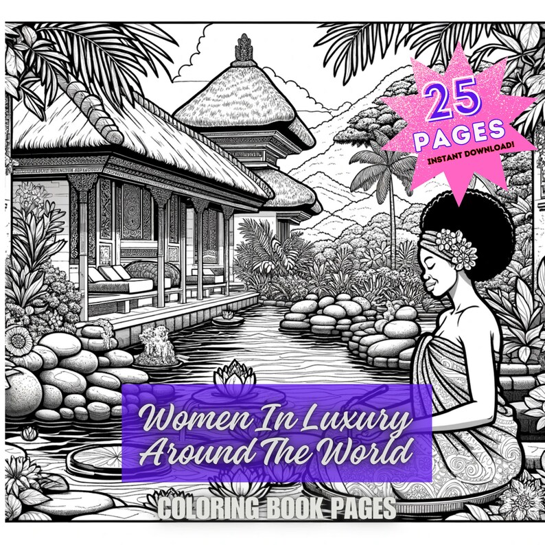 25 MORE Digital Coloring Pages of Black Women Around the World in ...
