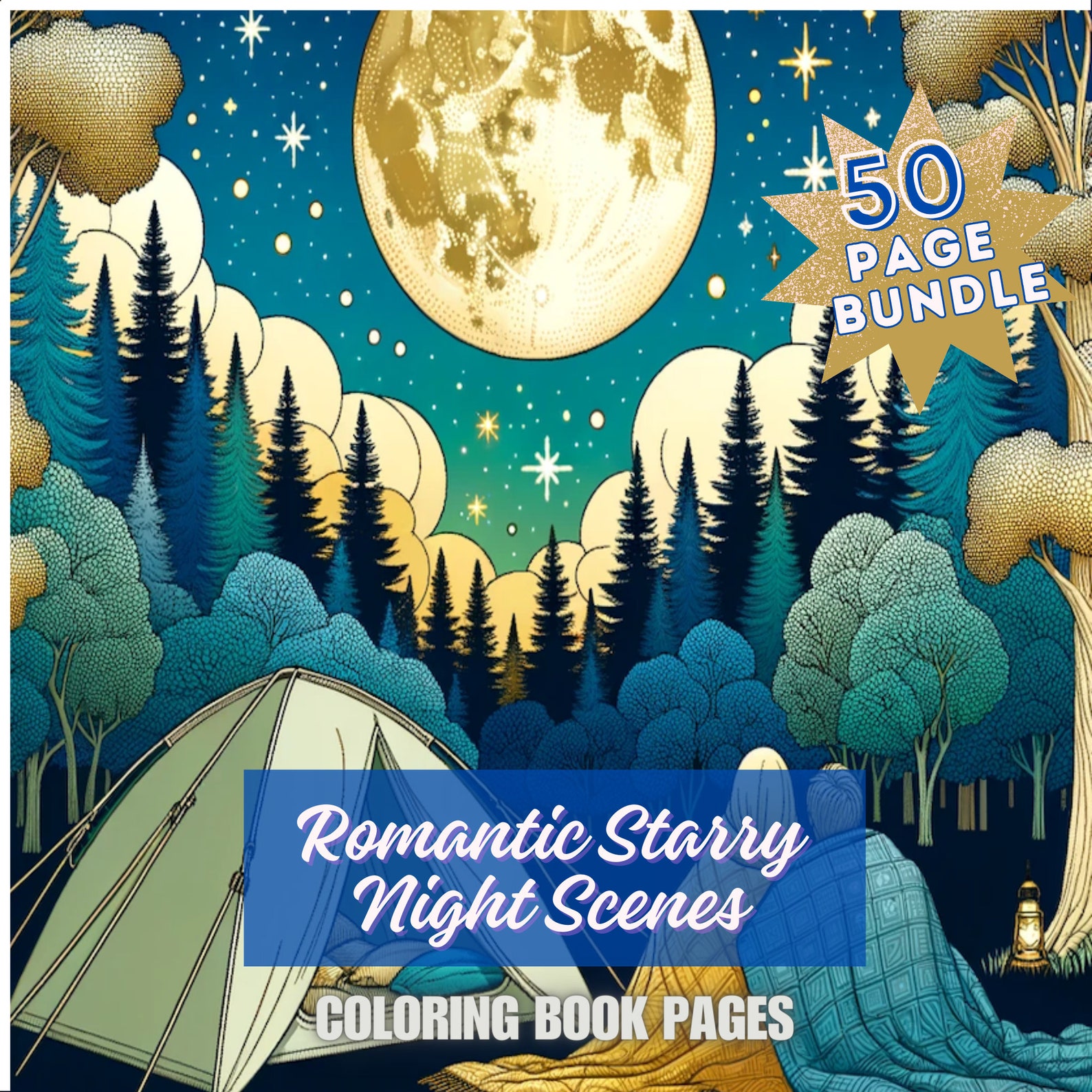 50 Romantic Starry Night Scenes - the Complete Collection - Printable ...