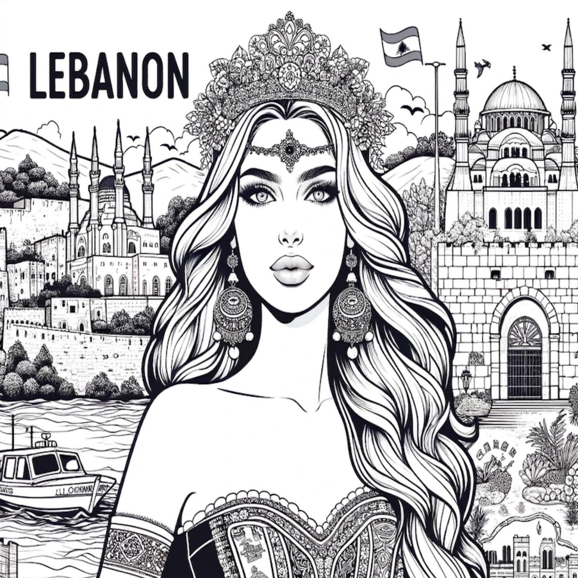 50 Digital Coloring Pages of Women Around the World - Adult Coloring ...