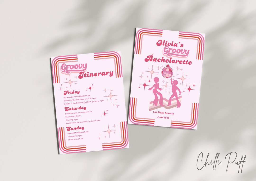 Bachelorette Party Invitations Printable Template Disco Bachelorette ...