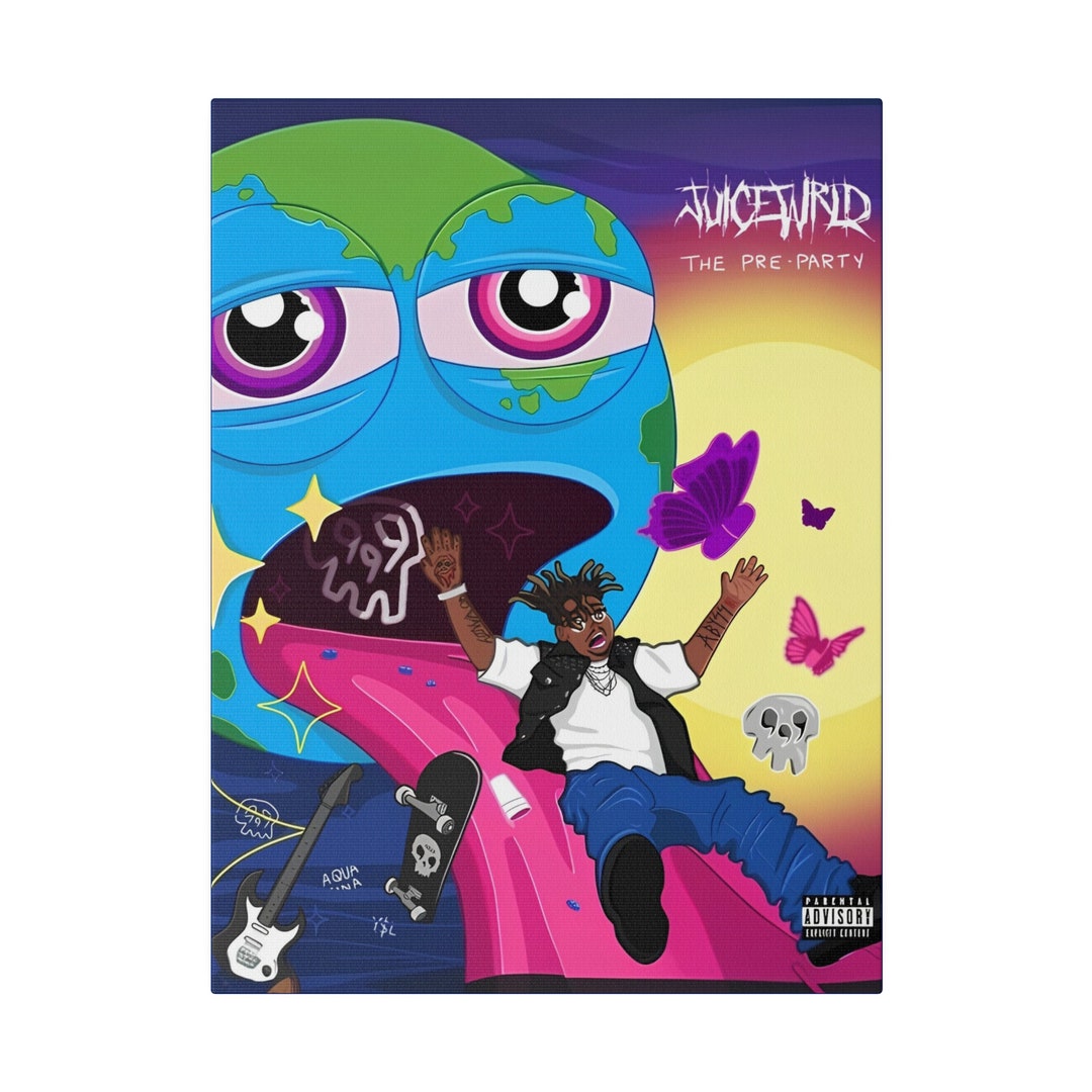 Canvas Wall Art - Juice WRLD 'the Pre-party' Album Cover, Music Lover's ...