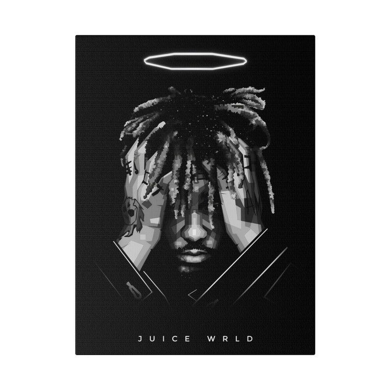 Hip Hop Canvas Wall Art, Juice Wrld Art, Modern Wall Art, Painting on ...