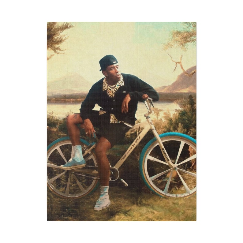 Tyler, the Creator Bicycle Canvas Art - Vibrant Hip Hop Wall Decor - Etsy