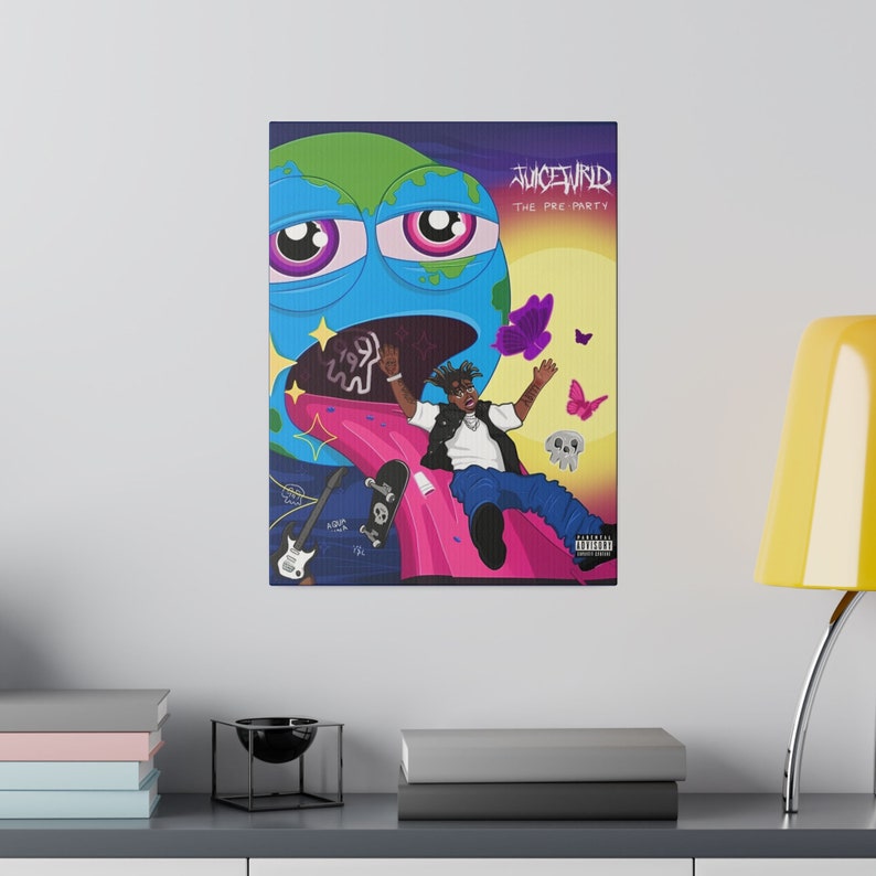 Canvas Wall Art - Juice WRLD 'the Pre-party' Album Cover, Music Lover's ...