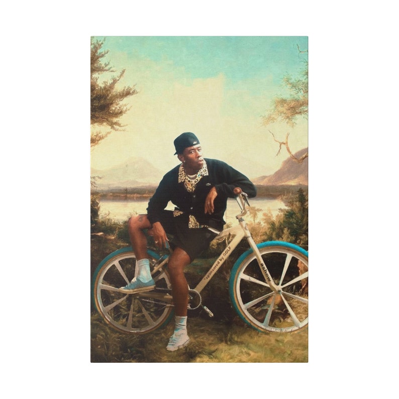 Tyler, the Creator Bicycle Canvas Art - Vibrant Hip Hop Wall Decor - Etsy