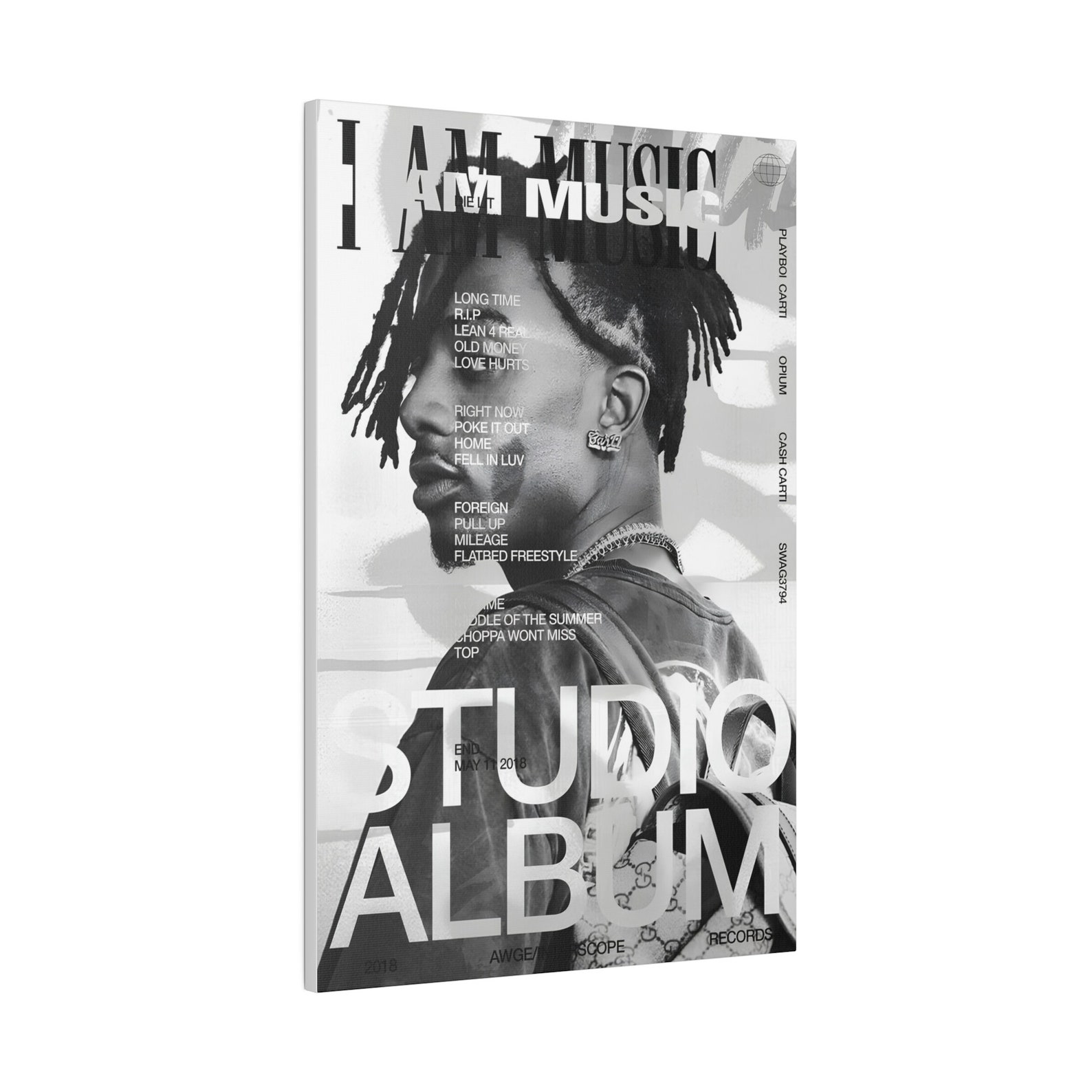 Playboi Carti Vogue-inspired Album Cover Wall Art - Hip Hop Icon Canvas ...