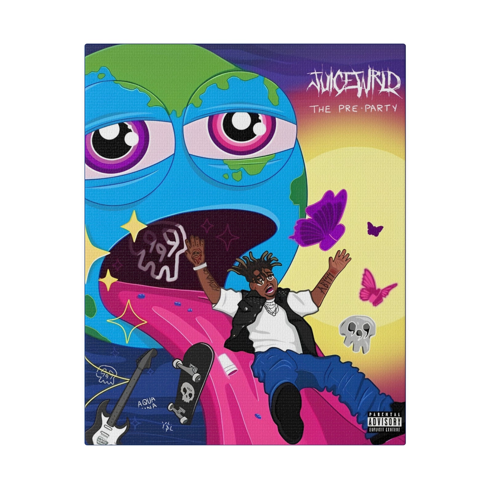Canvas Wall Art Juice Wrld The Pre Party Album Cover Music Lovers Dream Vibrant Home Decor