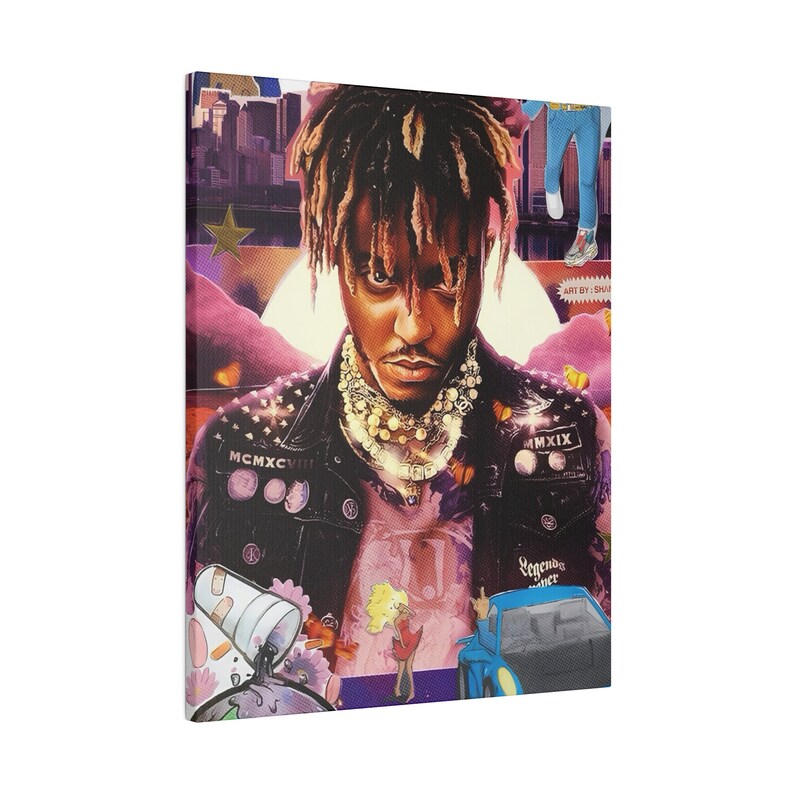 Canvas Wall Art, Juice Wrld Album Covers Collage, Matte Stretched 0.75 ...