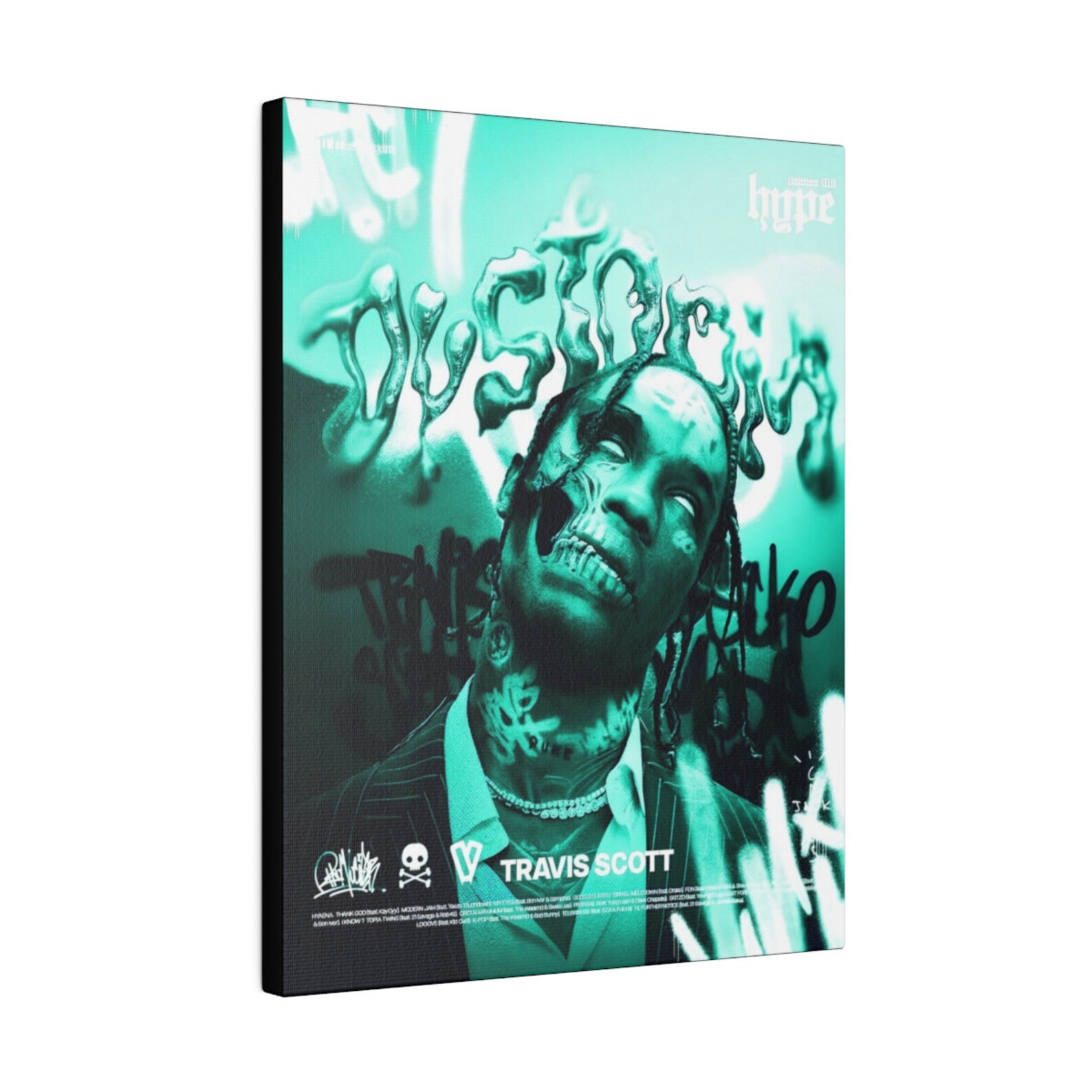 Purple Astro Odyssey Travis Scott Astroworld Album Art Hip Hop Canvas ...