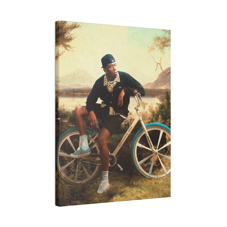 Tyler, the Creator Bicycle Canvas Art - Vibrant Hip Hop Wall Decor - Etsy
