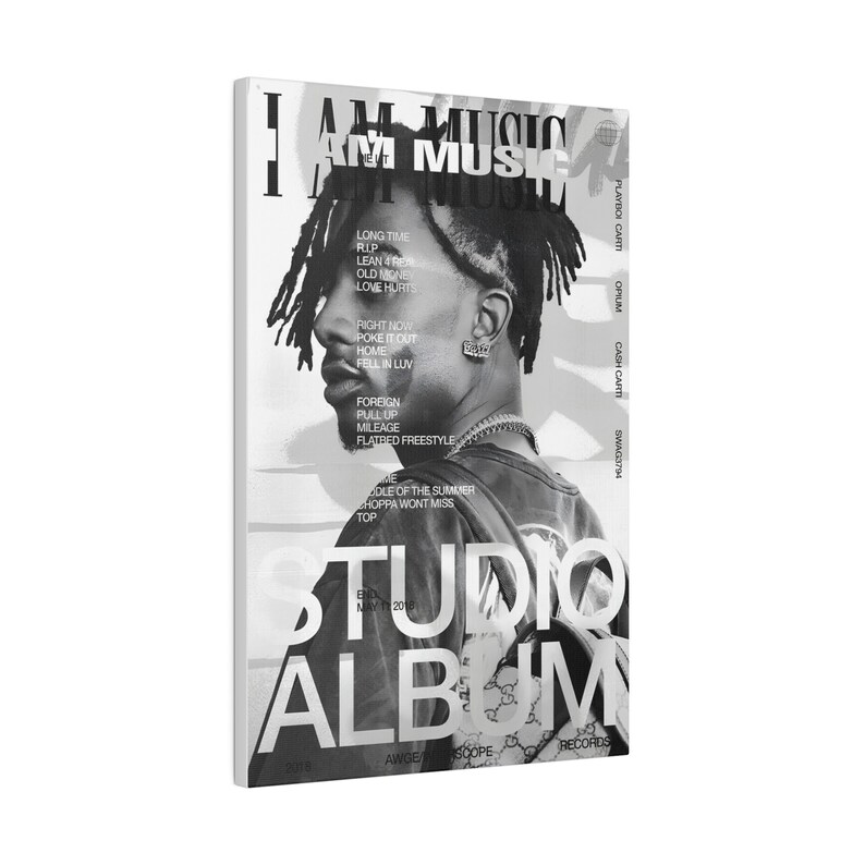 Playboi Carti Vogue-inspired Album Cover Wall Art - Hip Hop Icon Canvas ...