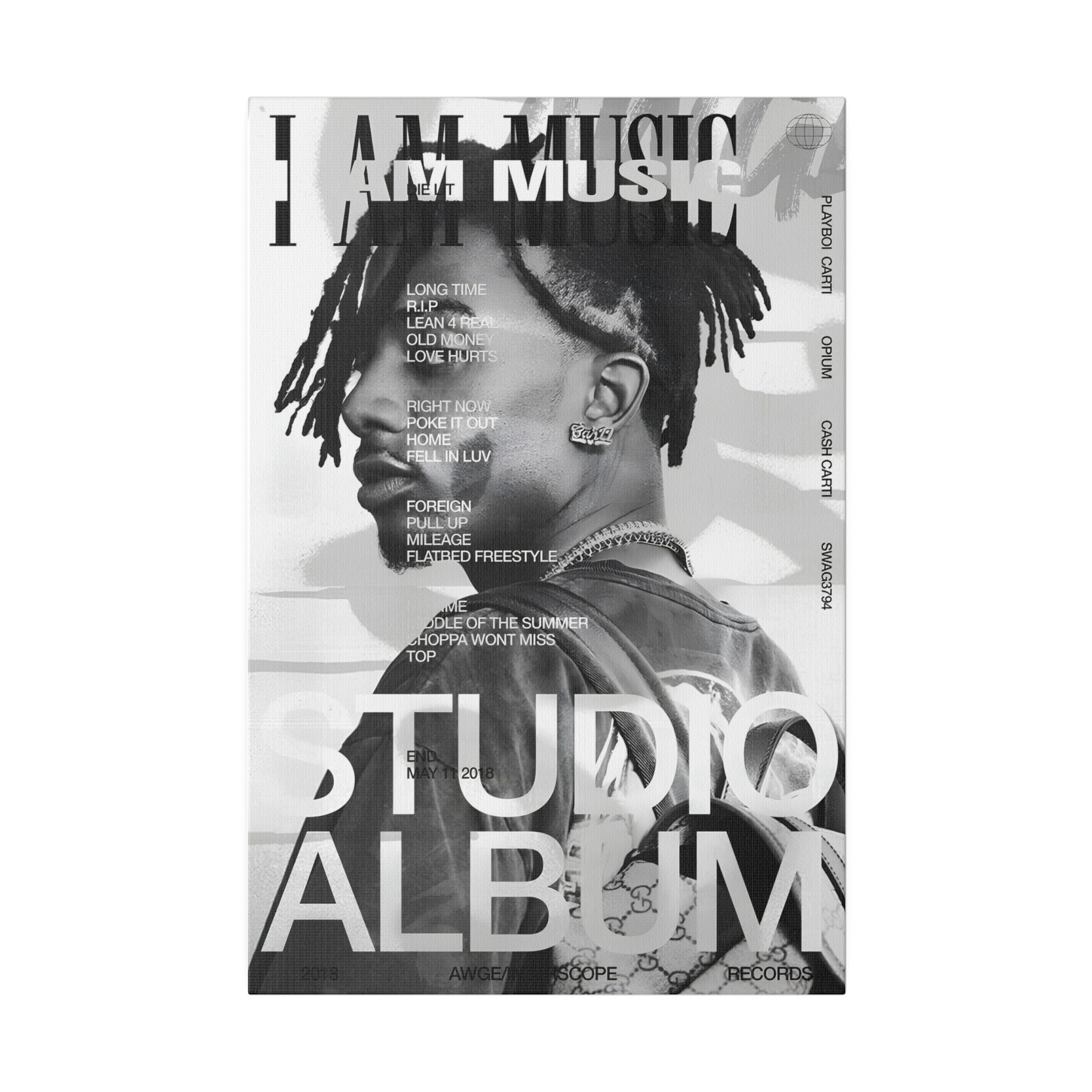 Playboi Carti Vogue-inspired Album Cover Wall Art - Hip Hop Icon Canvas ...