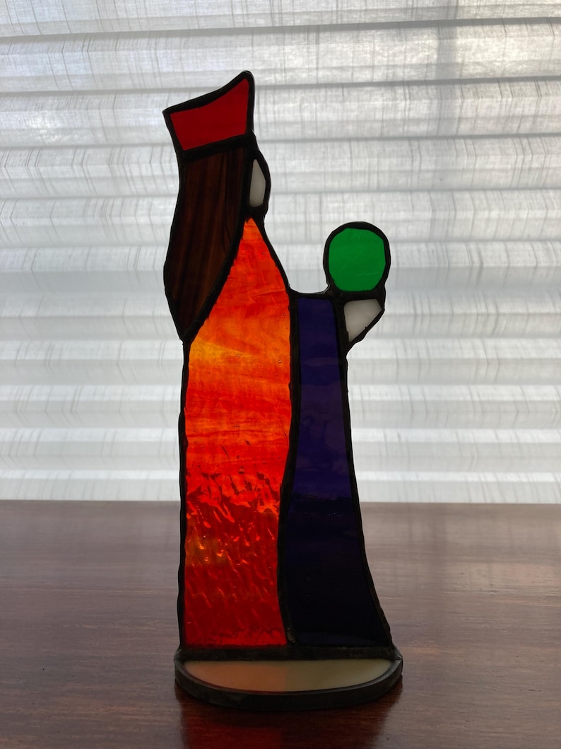 Handmade Stained Glass Nativity Scene: Customizable Holiday Decor - Etsy