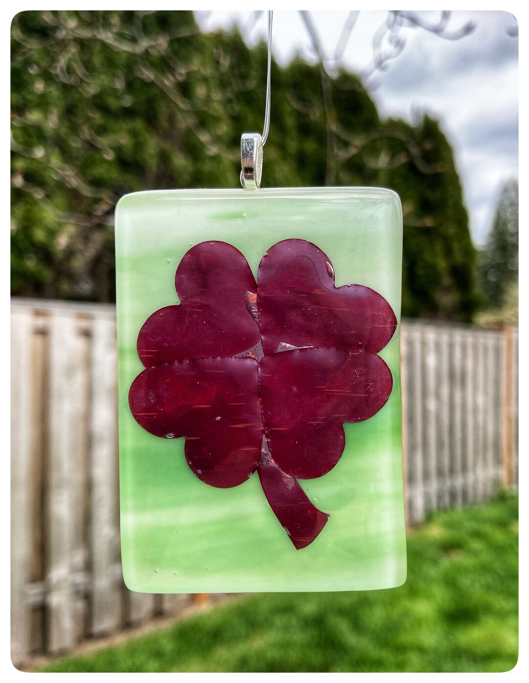 Four-leaf Clover Glass Suncatcher - Etsy