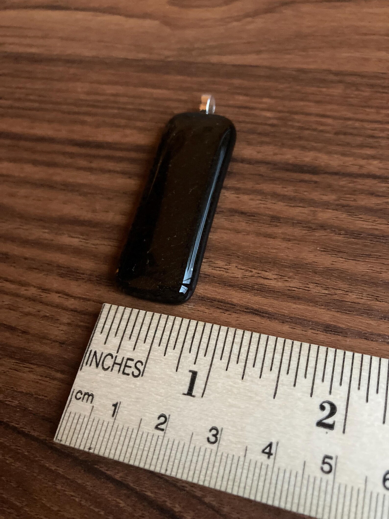 Iridescent Gold Vertical Bar Fused Glass Pendant - Etsy