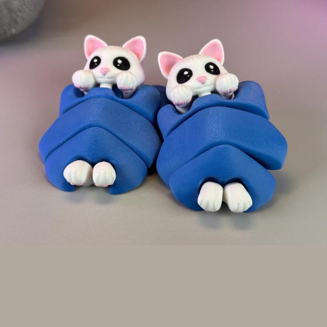 Cute Cat STL & 3MF File for 3D Printing,articulated,print in Place ...