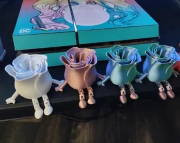 Rose Pink Articulated Friend STL File for 3D Printing,rose for 3D ...