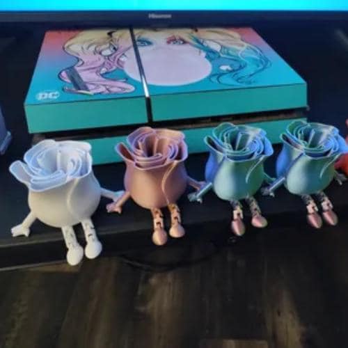 Rose Pink Articulated Friend STL File for 3D Printing,rose for 3D ...