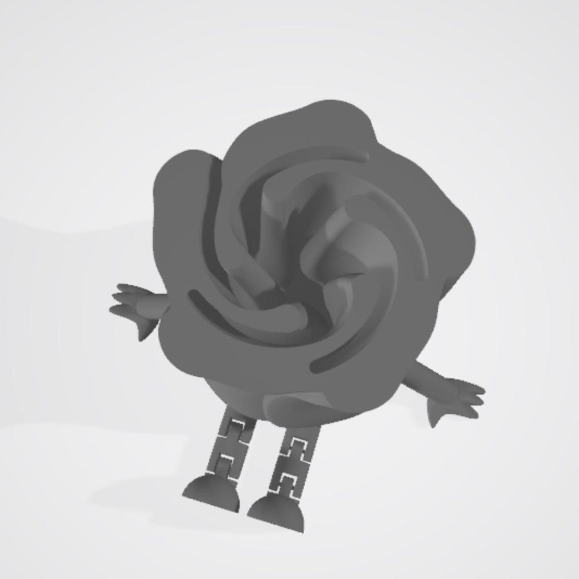 Rose Pink Articulated Friend STL File for 3D Printing,rose for 3D ...