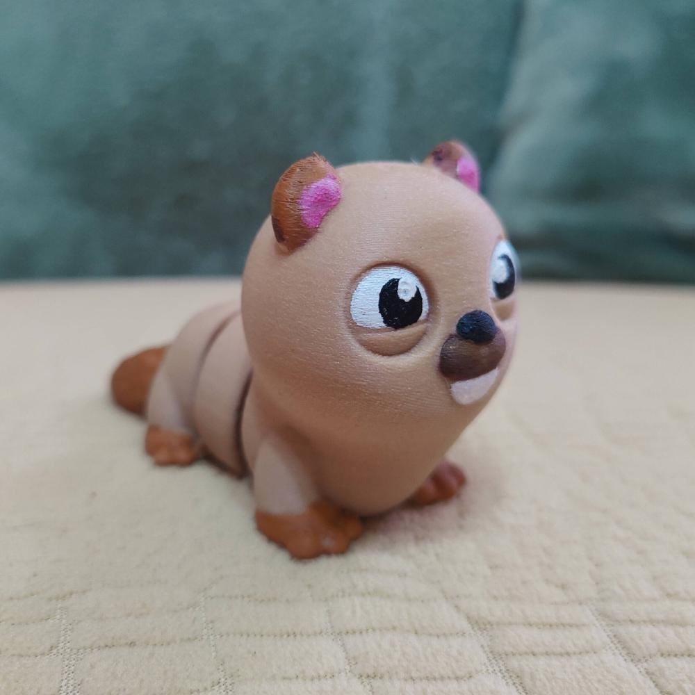 Cute Flexi Print In-beaver STL File for 3D Printing, Beaver Keychain 3D ...