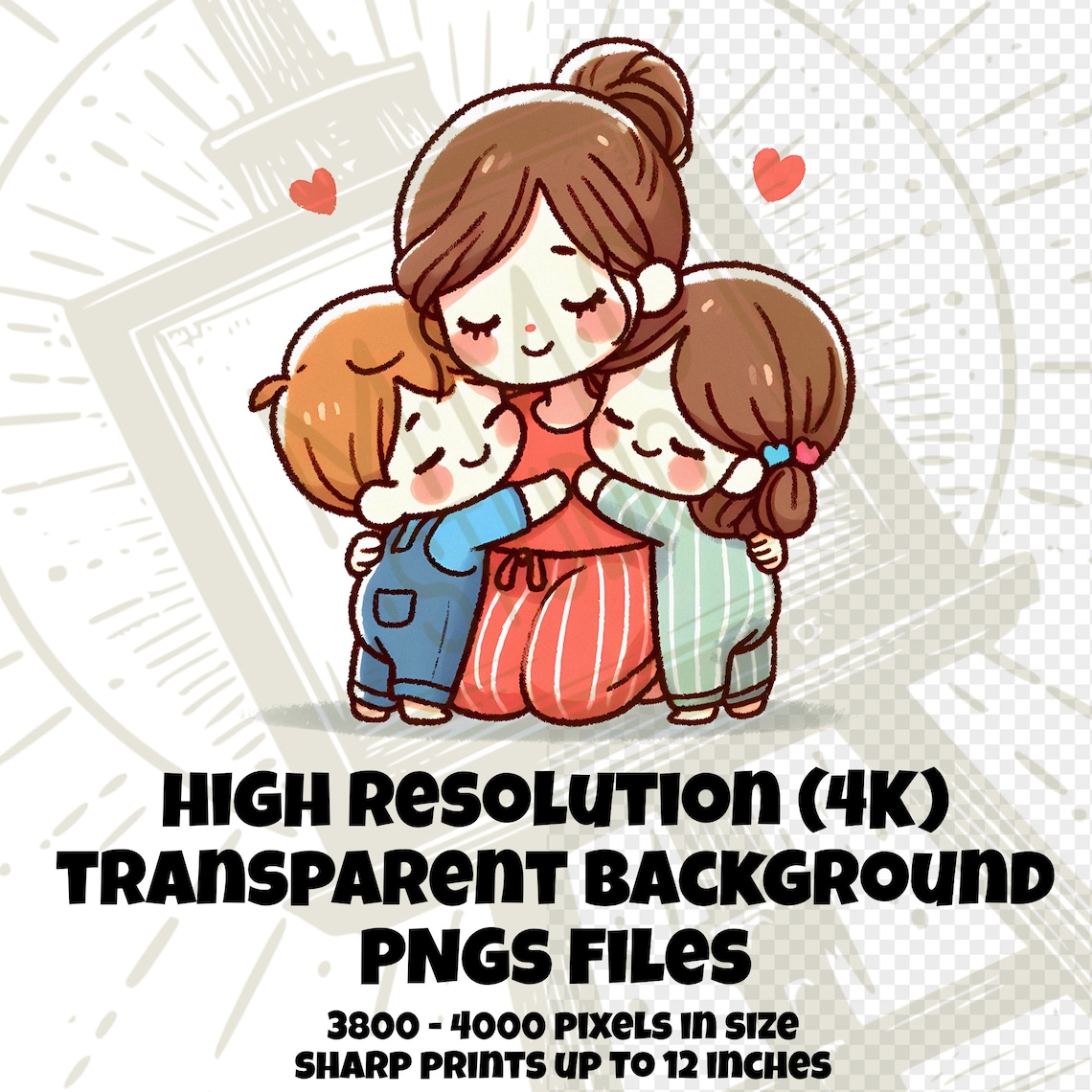 Cute Mothers Day Clipart Collection 12 Pack | 300 DPI High Quality ...